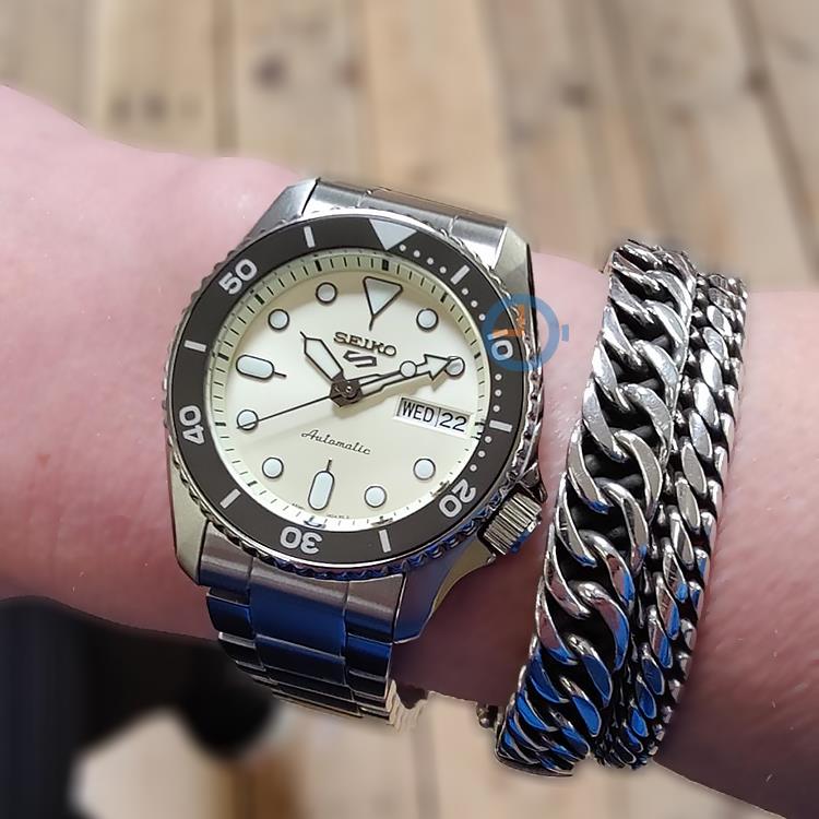 Seiko 5 Sports SRPK31K1 SKX ‘Midi’ 38mm Mono Stainless Steel Bracelet ...