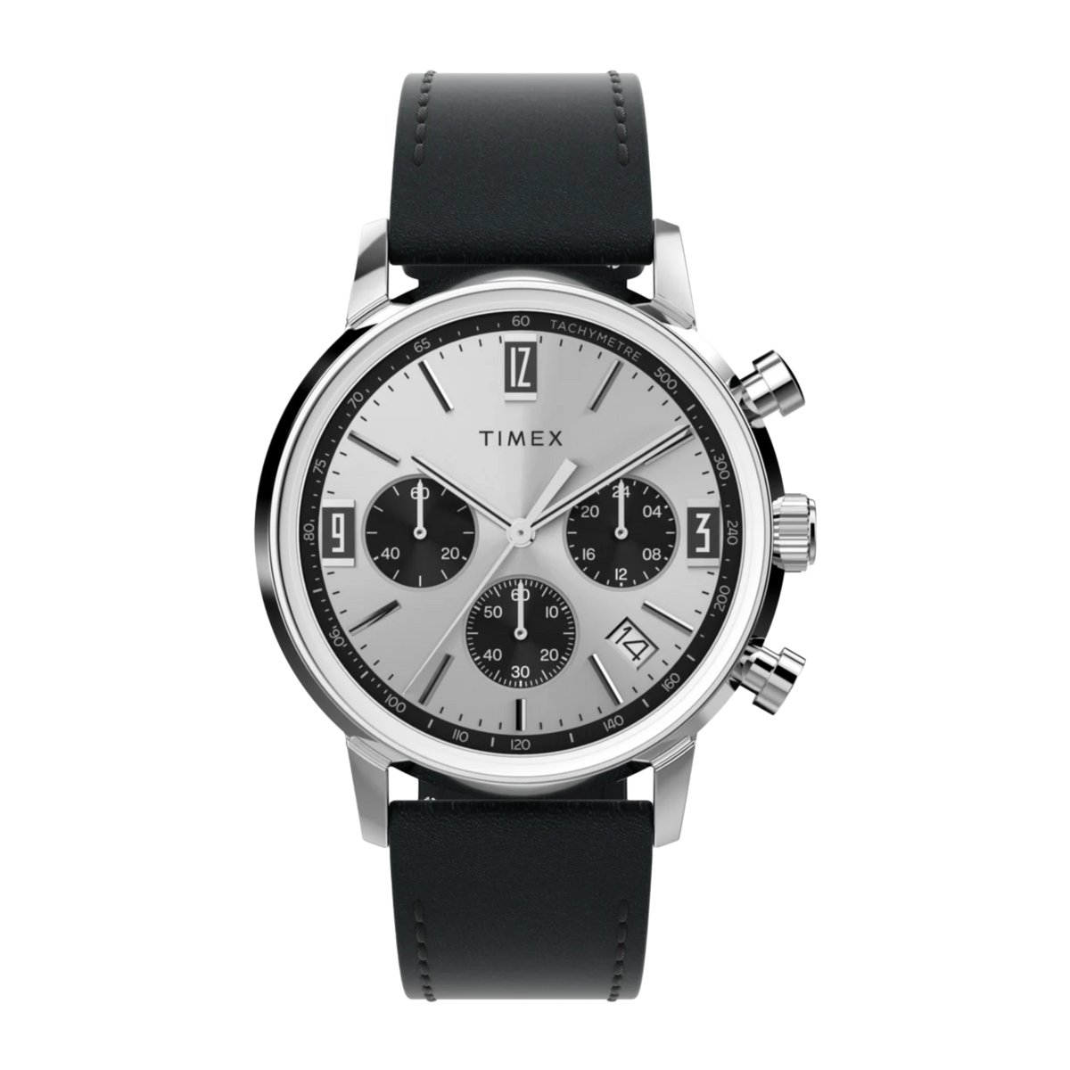Timex Marlin Chronograph ‘Panda Dial’ TW2W10300 Tachymeter (40mm) Silv ...