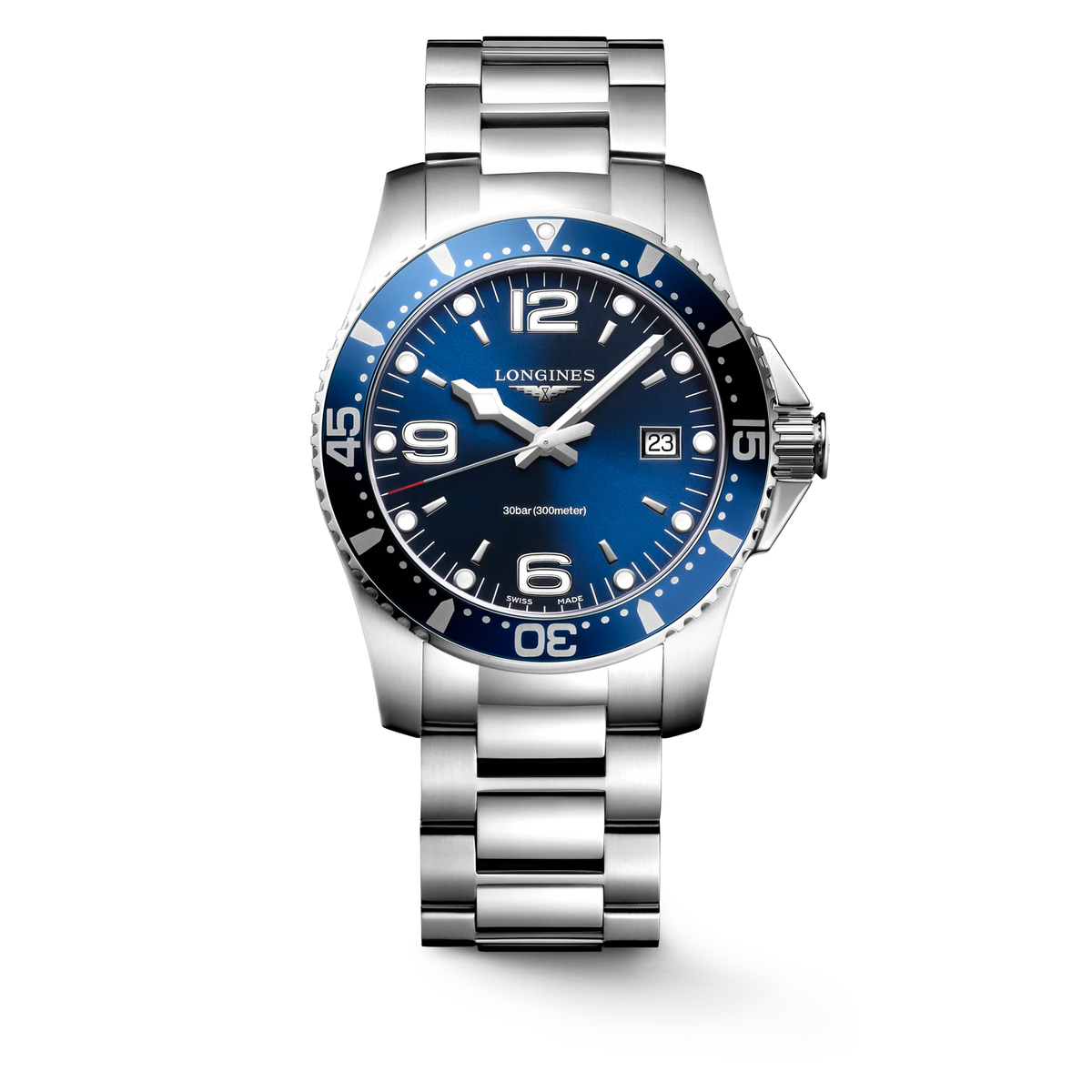 LONGINES L37404966 Hydroconquest 41mm Case Blue Dial Swiss Quartz Men ...