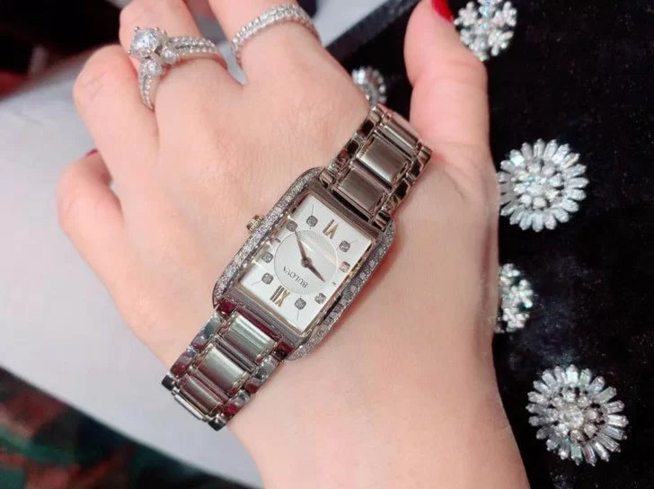 Bulova 98R227 Silver Diamond Set Quartz Women's Watch – MZ Watches